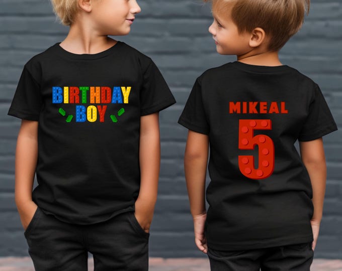 Building Blocks Birthday Shirt, Family Matching Building Blocks ...