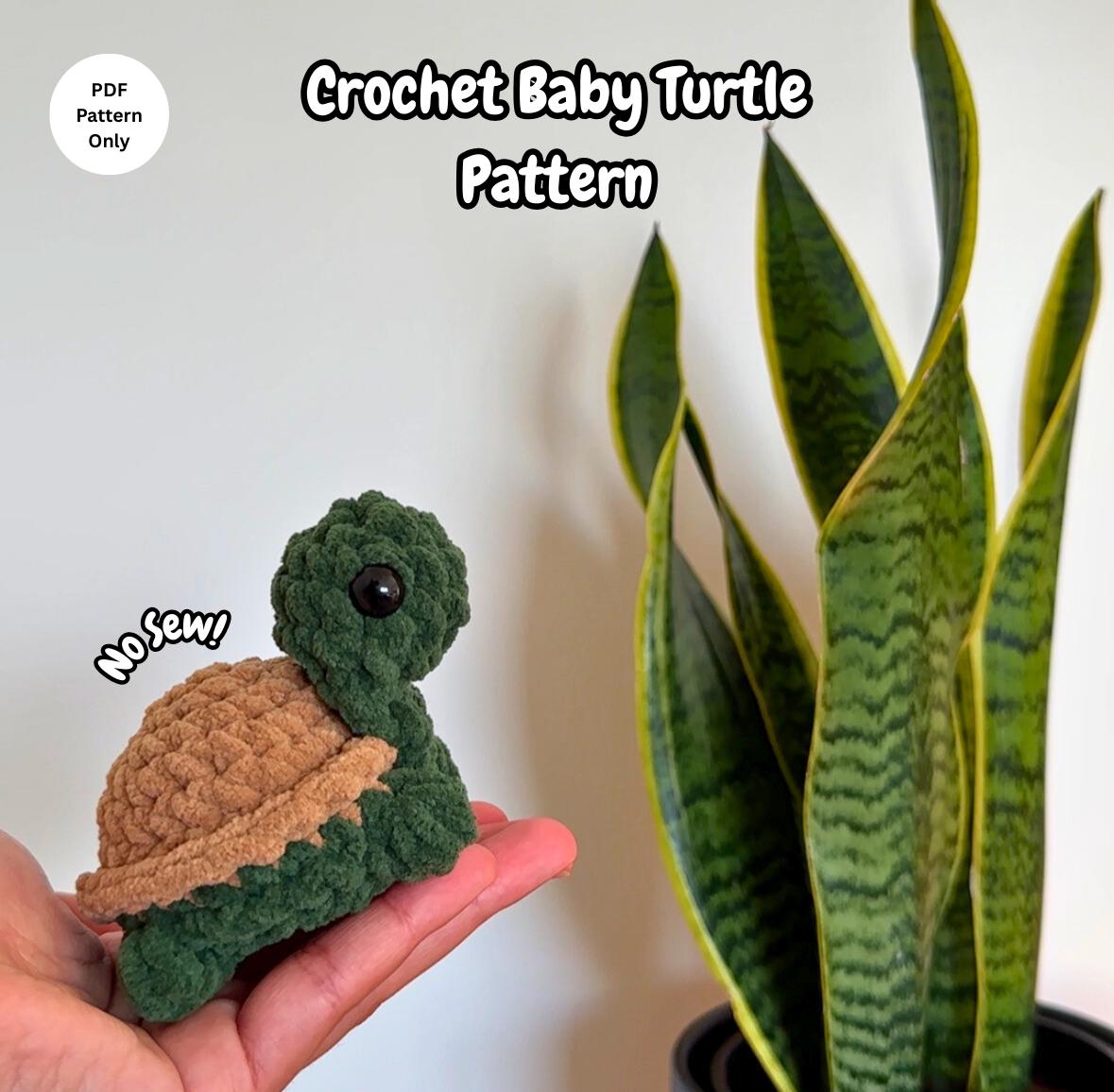 Crochet Baby Turtle Pattern NO SEW Beginner Friendly Amigurumi Crochet ...