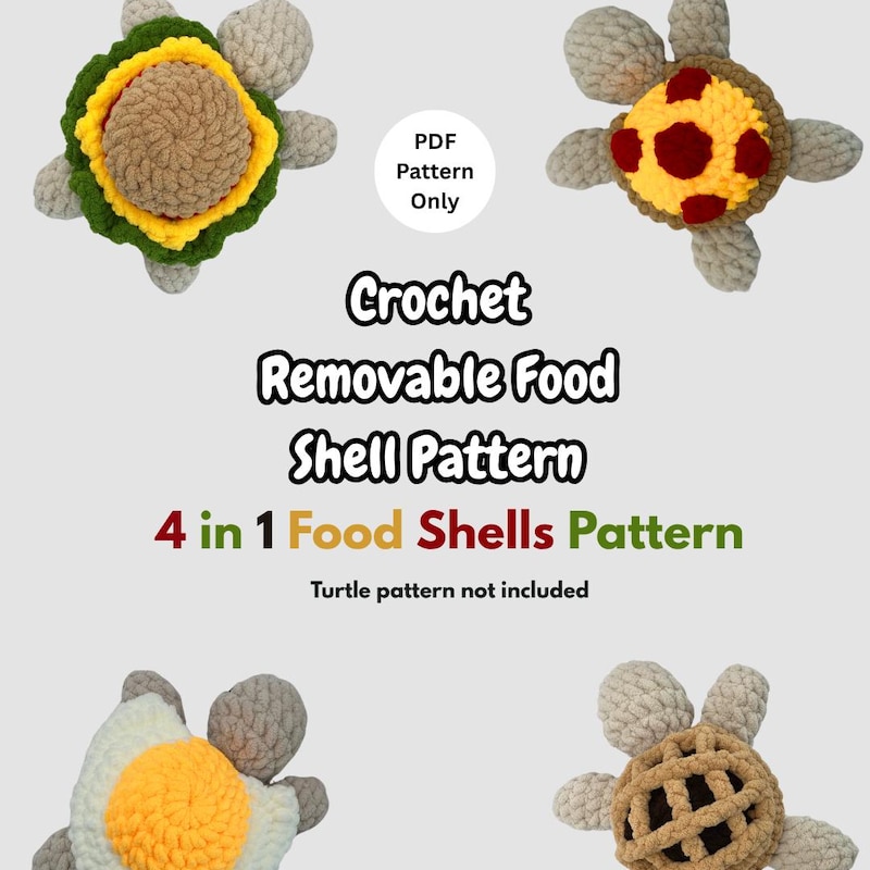 Crochet Food Turtle Plushie - Etsy