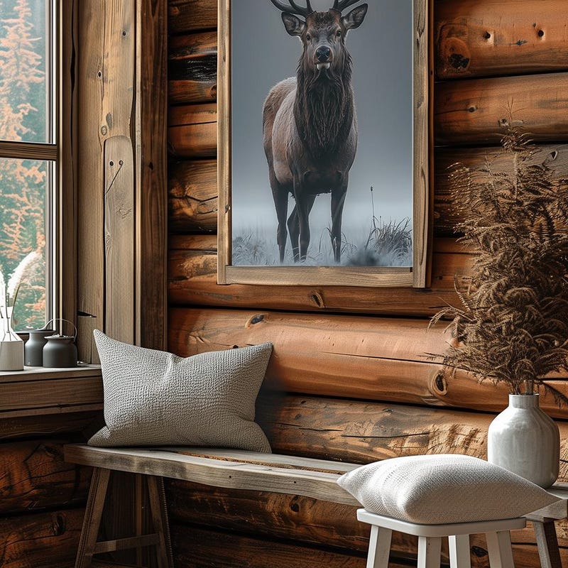 Elk Canvas Wall Art - Etsy