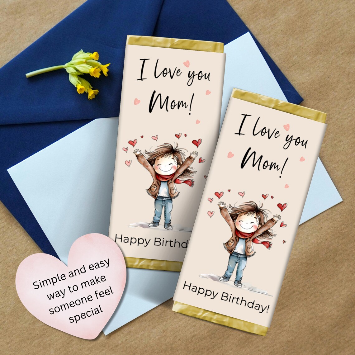 Mum Happy Birthday Chocolate Bar Wrapper, Diary Milk, Mother's Day ...