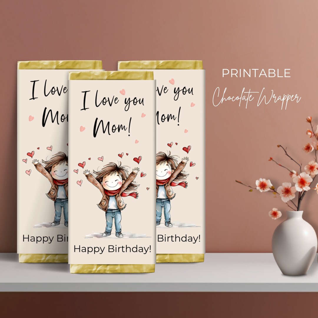 Mum Happy Birthday Chocolate Bar Wrapper, Diary Milk, Mother's Day ...