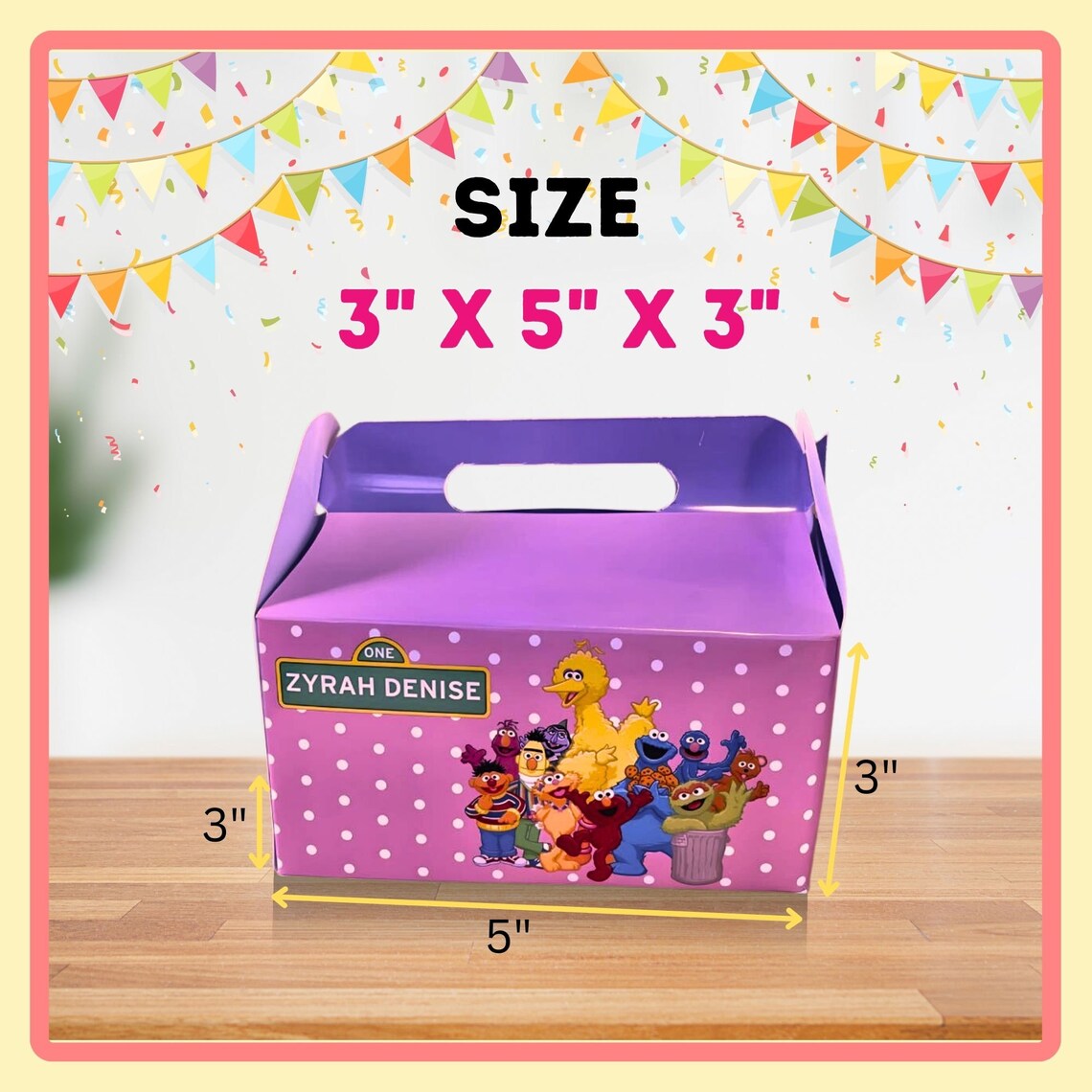 Printable Birthday Party Gable Box Template DIY Loot Bag Template ...