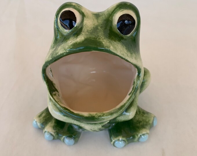 Frog, Ceramic, Kitchen Scrubby Holder, Sponge Holder, Sos Pad Holder ...