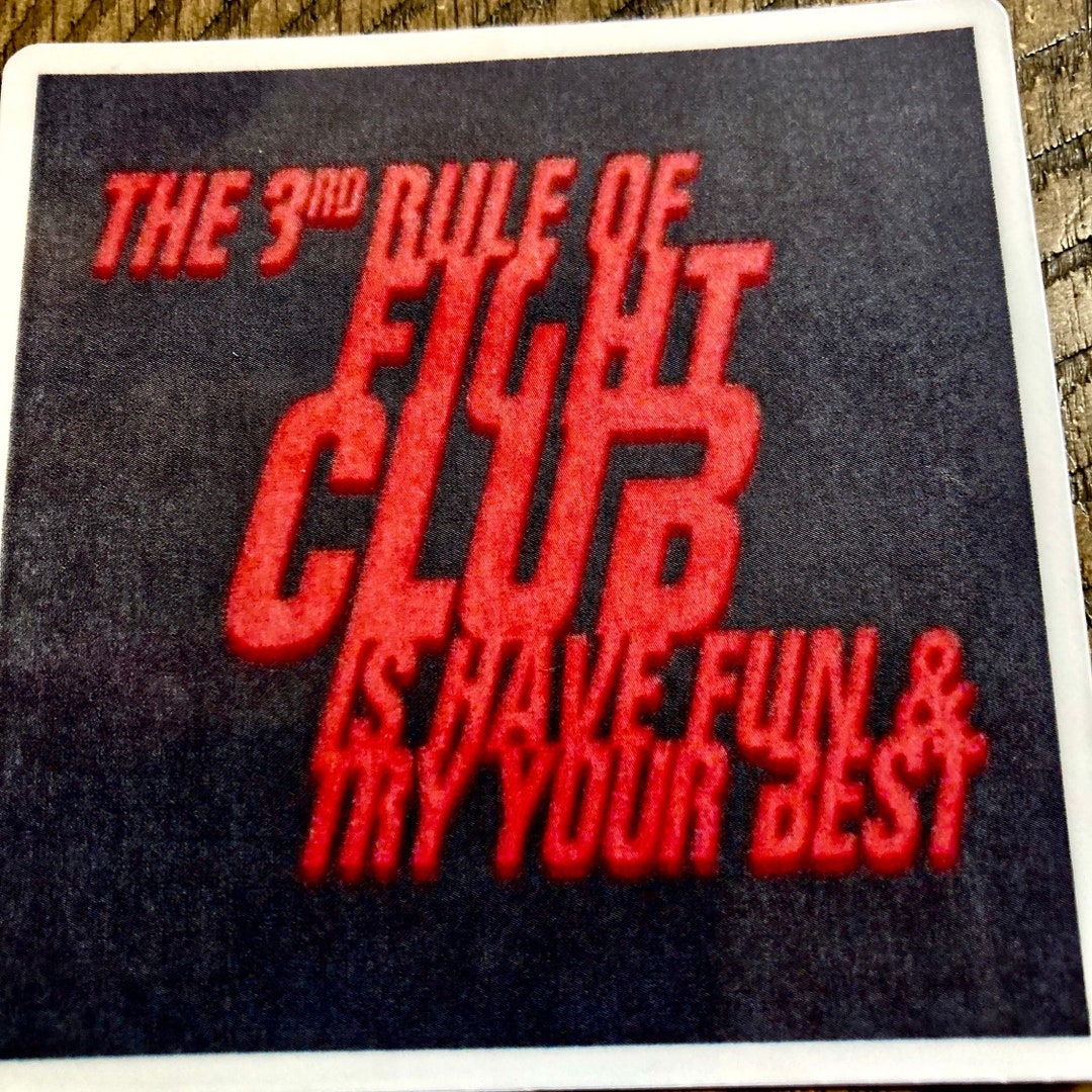 Fight Club Rule 3 Sticker - Etsy