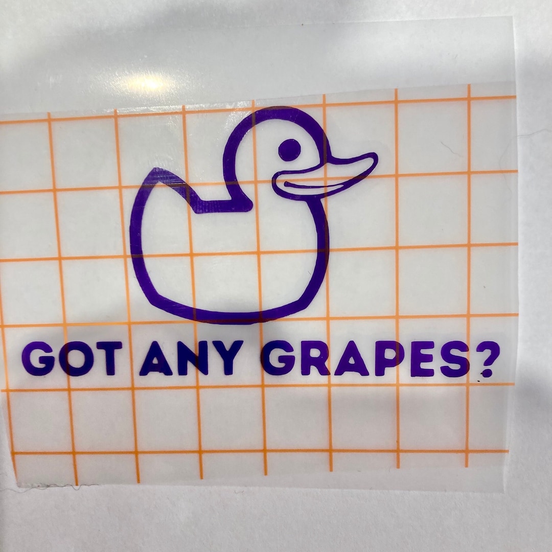 Got Any Grapes Duck Vinyl Decal - Etsy
