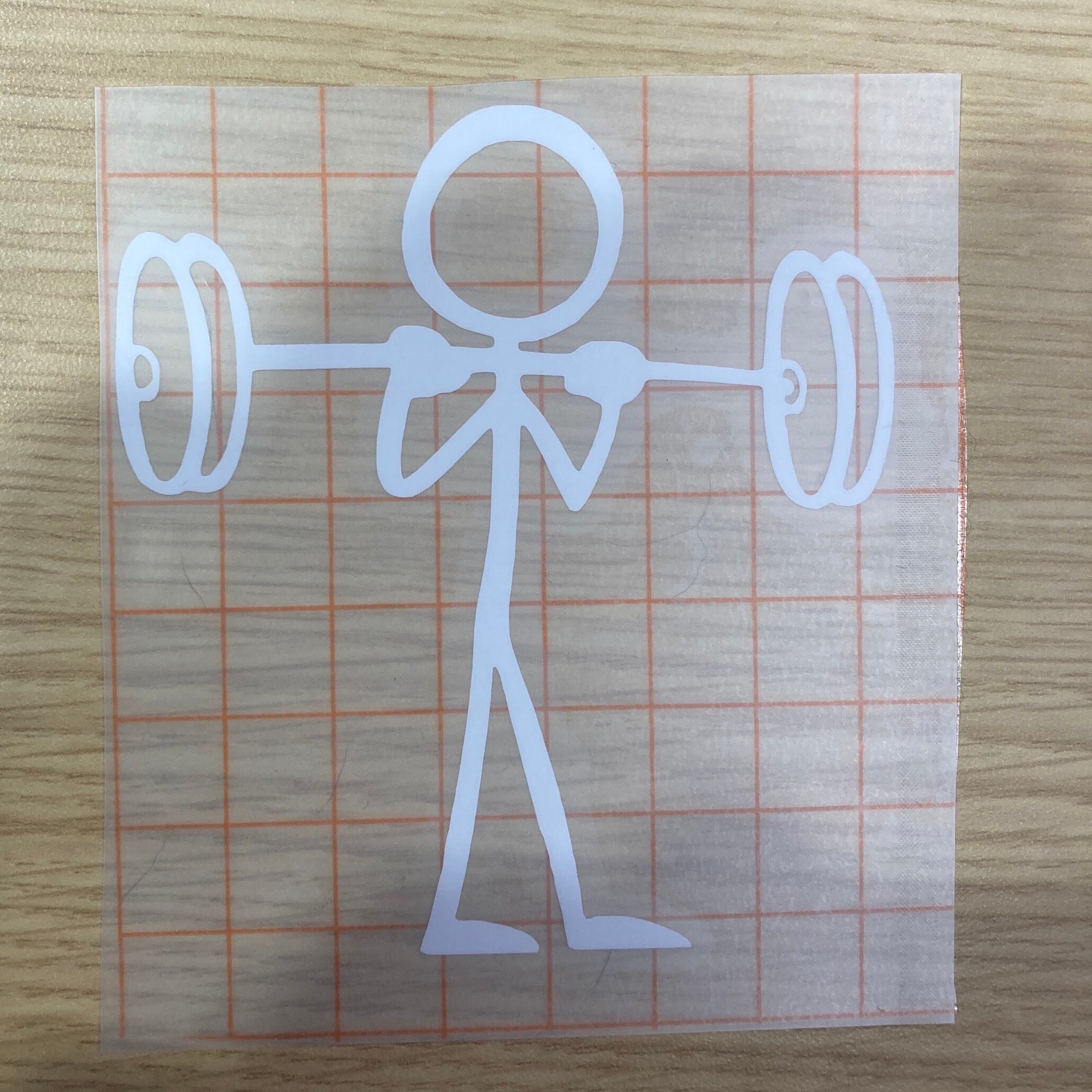 Stick Figure Squat Lift Vinyl Decal - Etsy