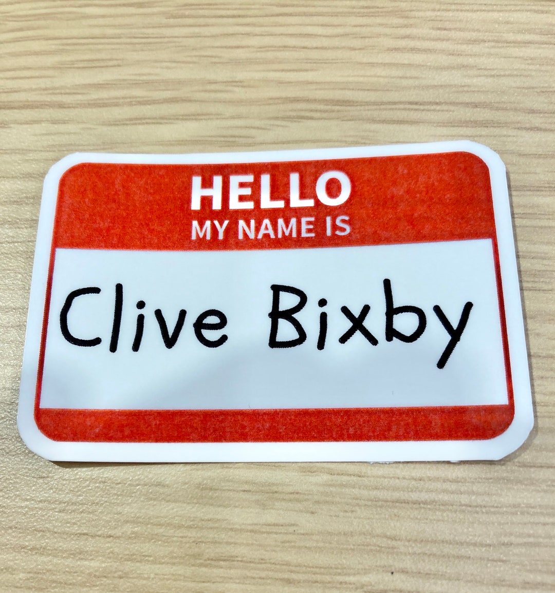Clive Bixby Name Tag Sticker - Etsy