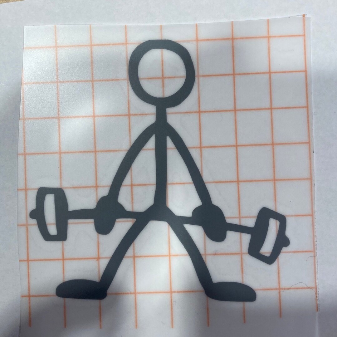 Stick Figure Dead Lift Vinyl Decal - Etsy