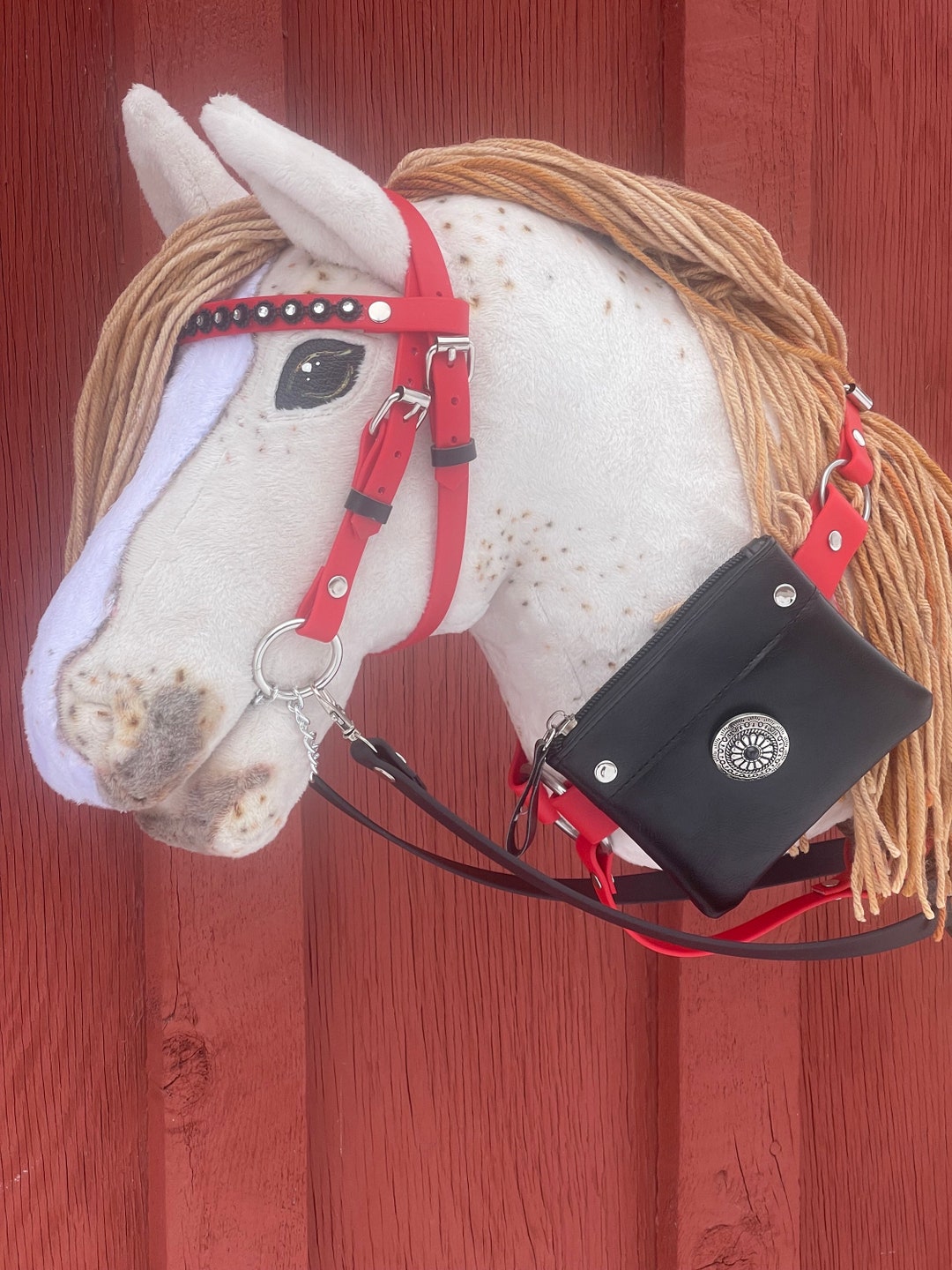 Deluxe Hobby Horse Tack Set Complete Bridle and Travel Saddle Bag Kit ...