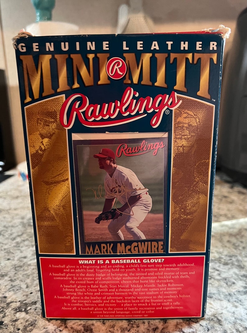 Rawlings Mark Mcgwire Genuine Leather Mini Mitt Glove in Box - Etsy