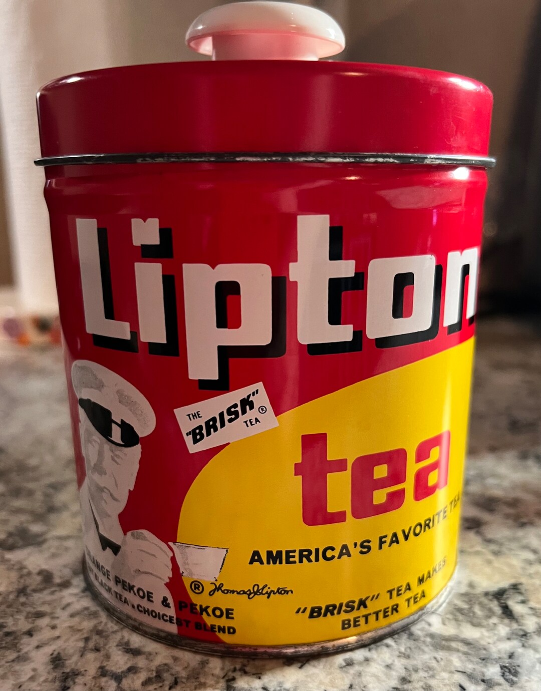 Vintage Lipton Tea Tin - Etsy