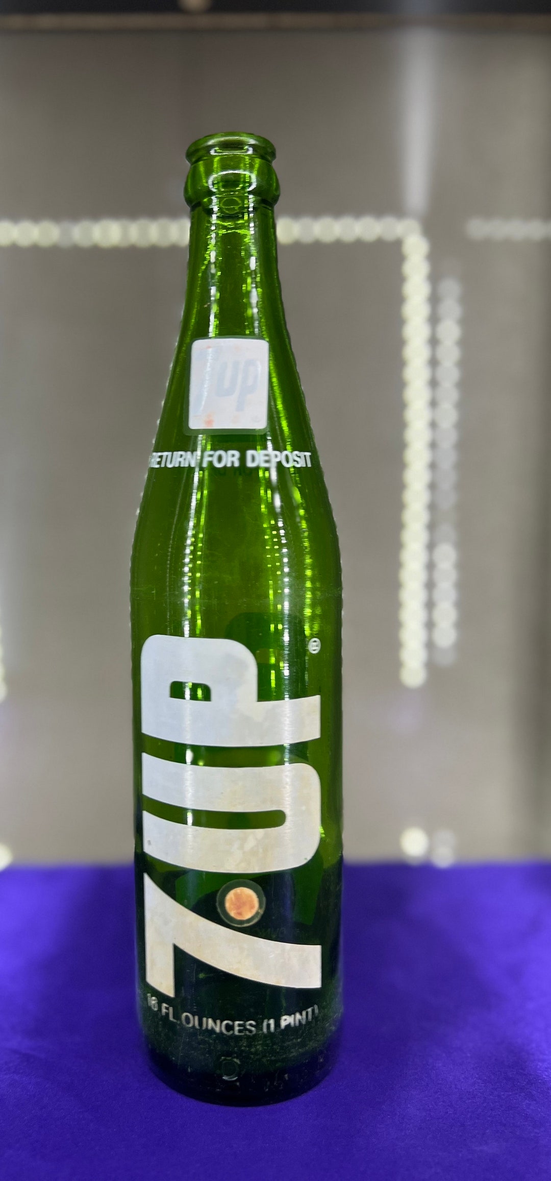 Vintage 7-UP Glass Bottle - Etsy