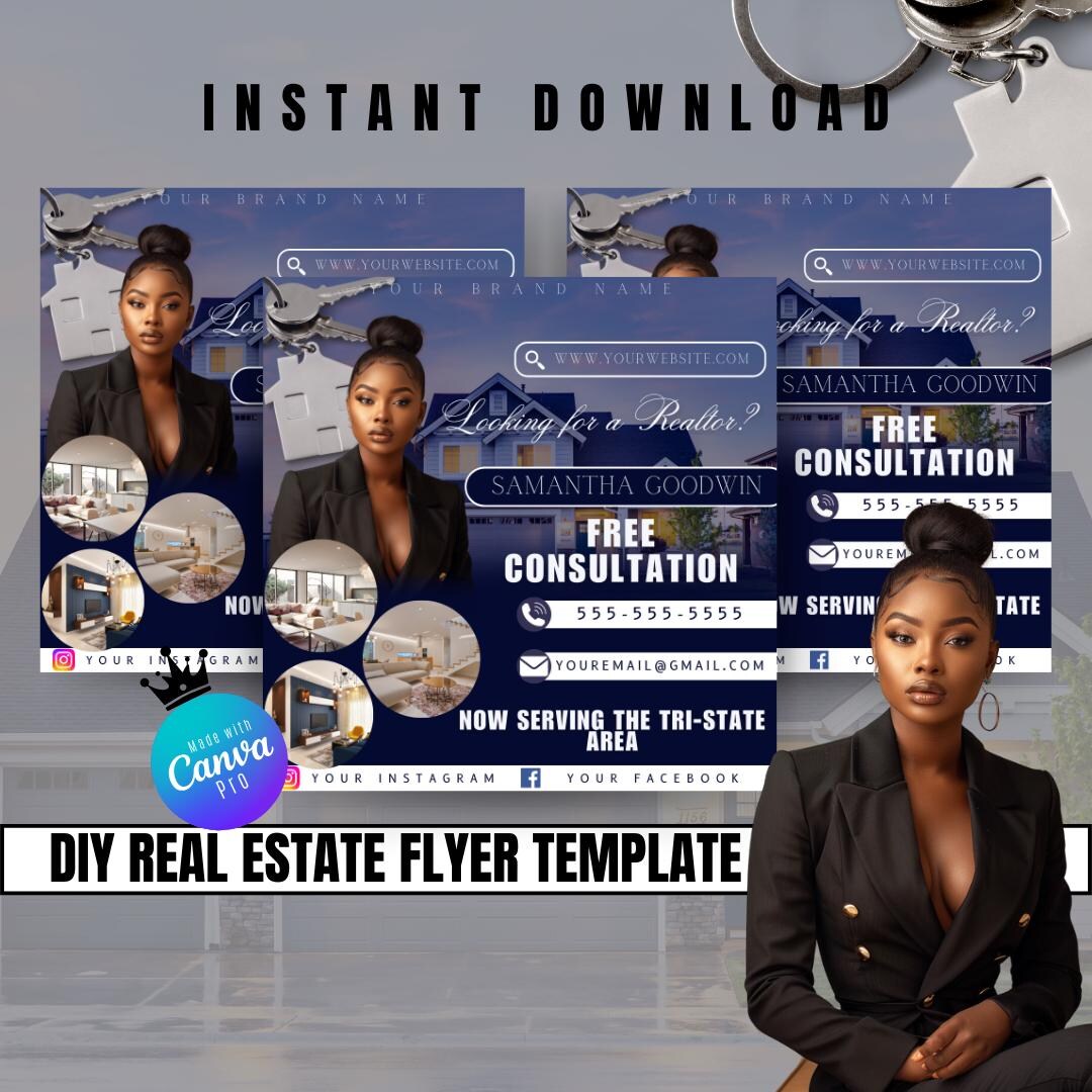 Real Estate Flyer, Home Buying Flyer, Realtor Flyer, DIY Flyer, Canva ...