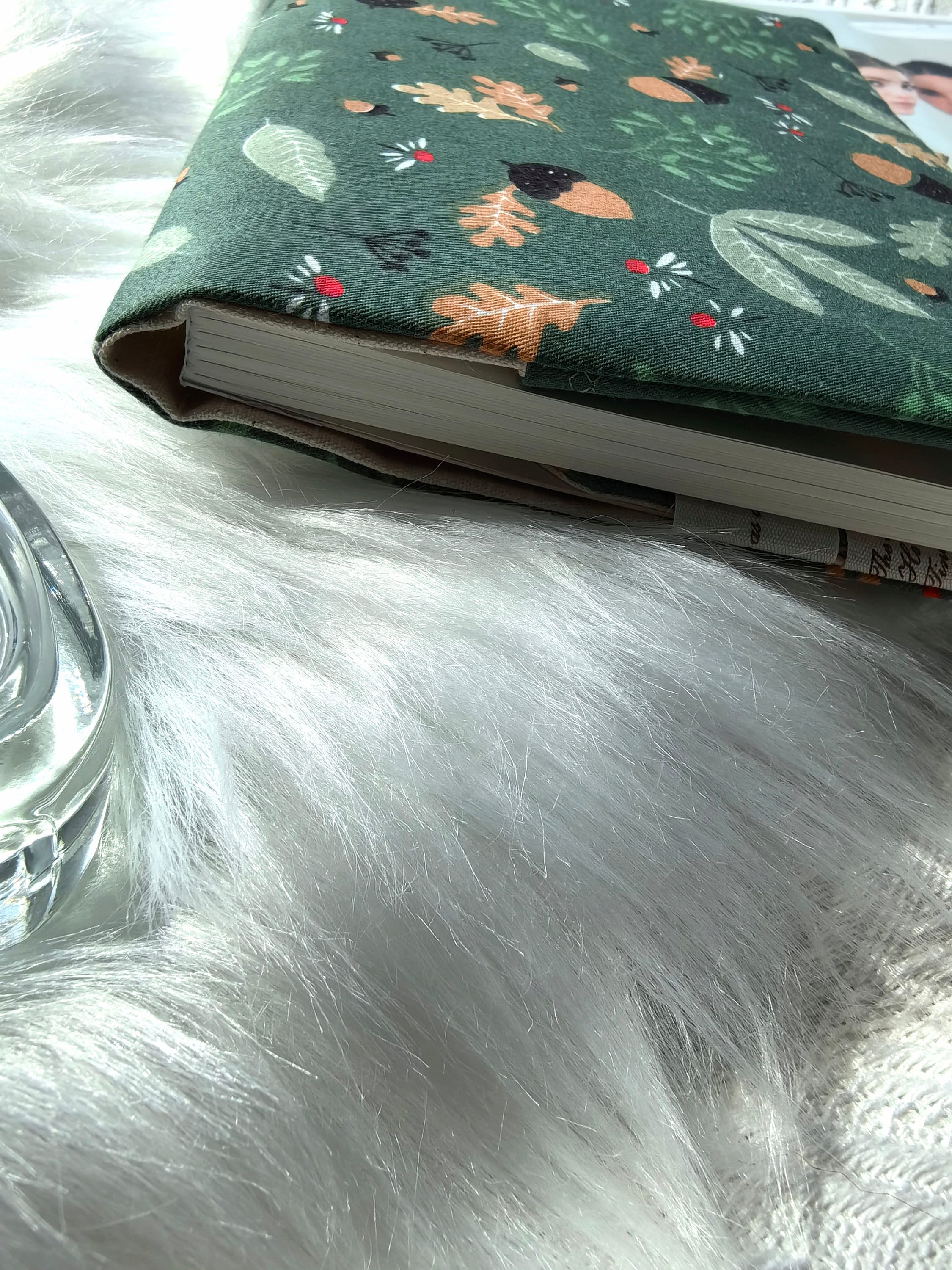 Cotton and Linenembroideries Book Sleeve ,custom Size ,fabric Book ...