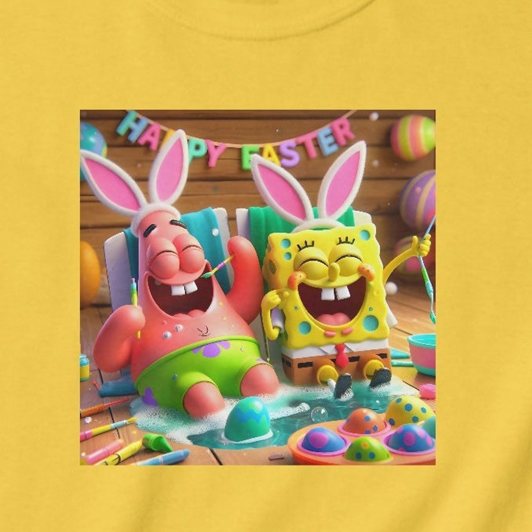 Kids Spongebob and Patrick Star Easter Kids Heavy Cotton™ Tee - Etsy