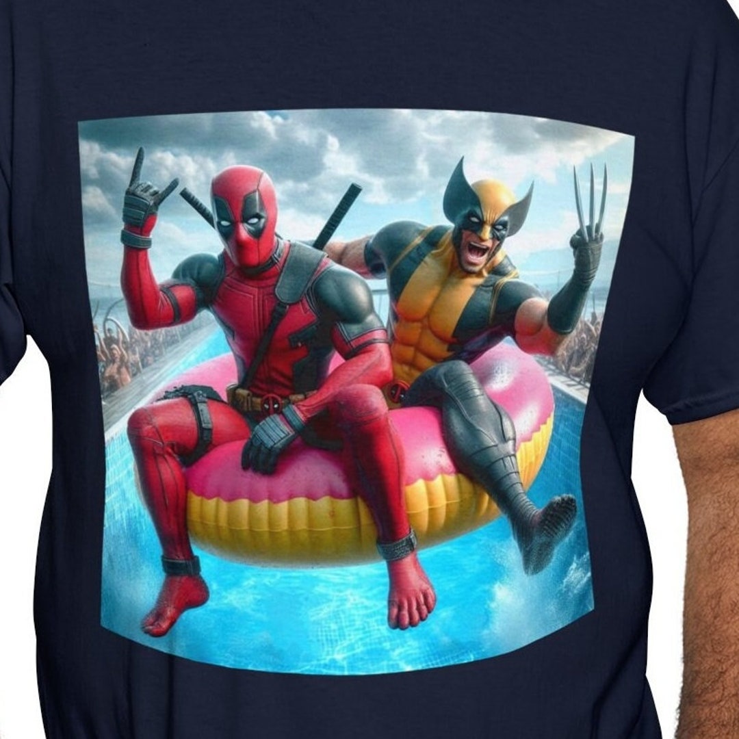 Deadpool and Wolverine Swim Pool Party Unisex Heavy Cotton Tee - Etsy