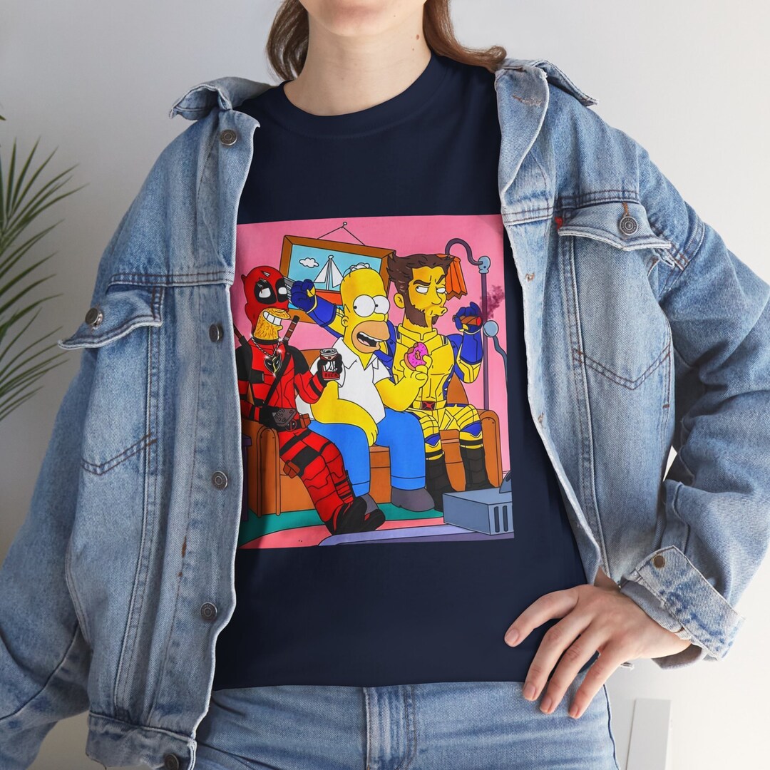 Deadpool and Wolverine Meet Simpsons Unisex T-shirt - Etsy