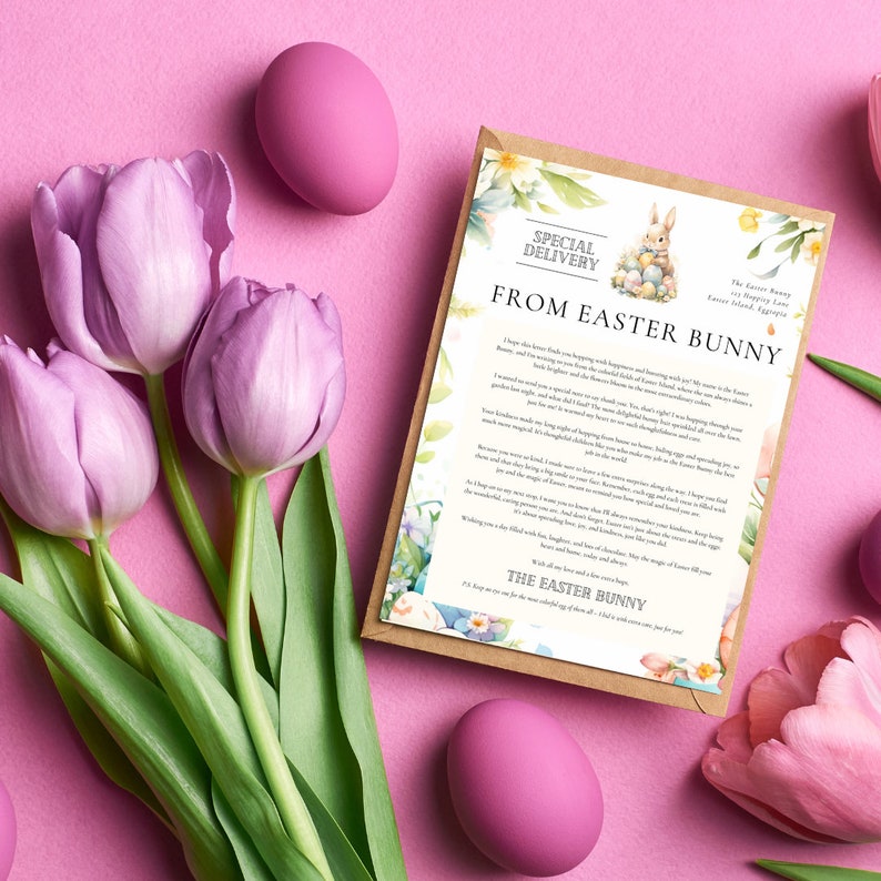 Official Letter From Easter Bunny Easter Printable Stationery Easter ...