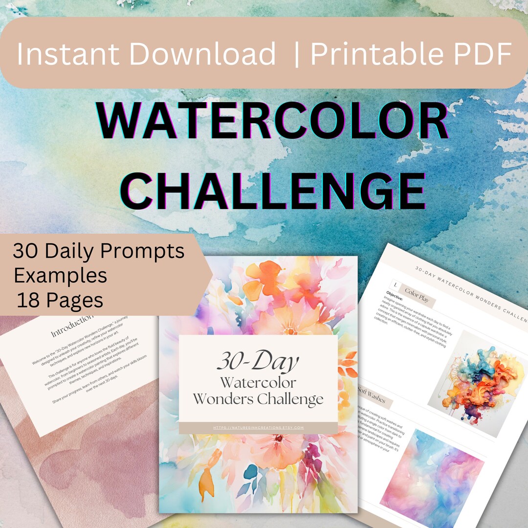 30-day Watercolor Wonders Challenge: Unleash Your Creativity Instant ...