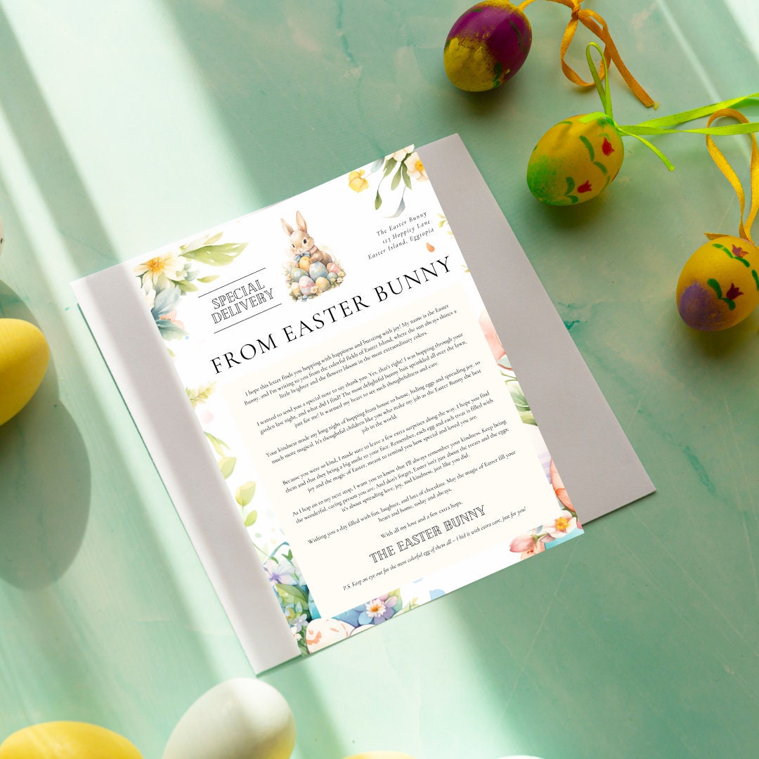 Official Letter From Easter Bunny Easter Printable Stationery Easter ...