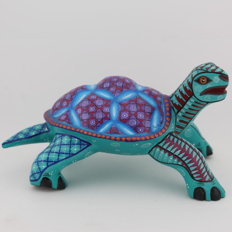 Mystic Handmade Glowing Shell Turtle Alebrije, Handmade, Handpainted ...