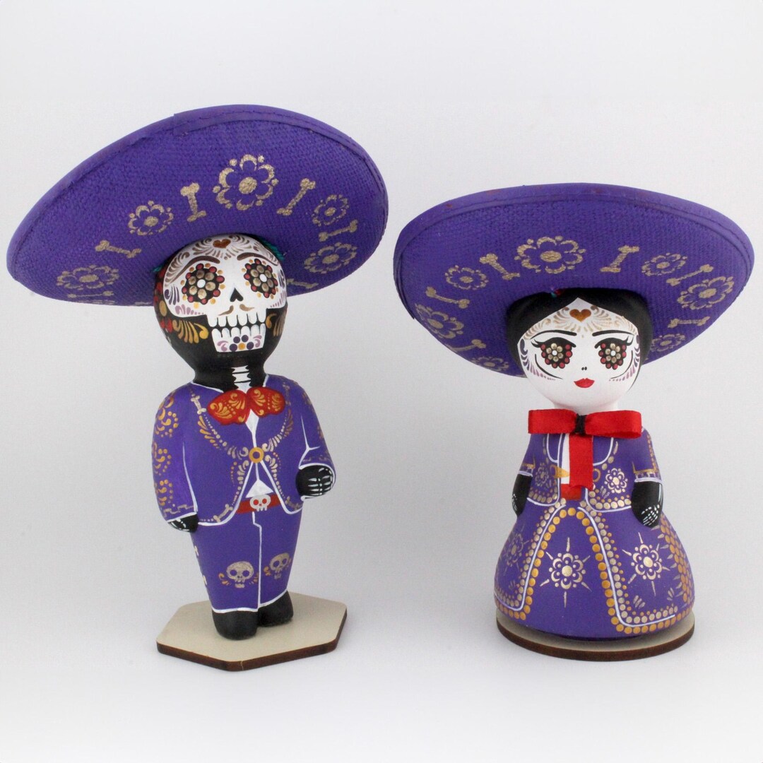 Skeleton Charro Clay Figures, Handmade Mexican Art, Traditional Charro ...