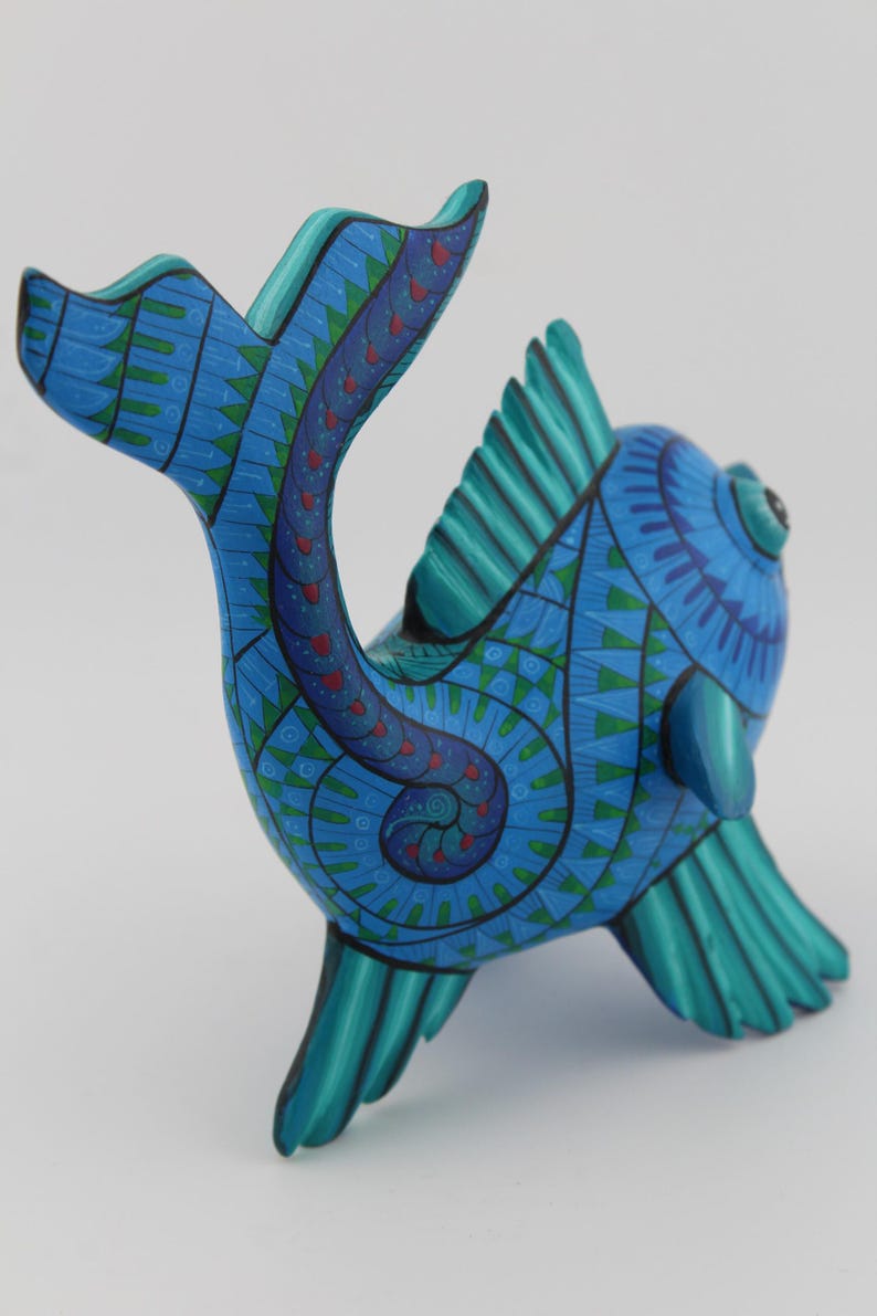 Traditional Mexican Fish Alebrije Statue, Wooden Figure, Carving ...