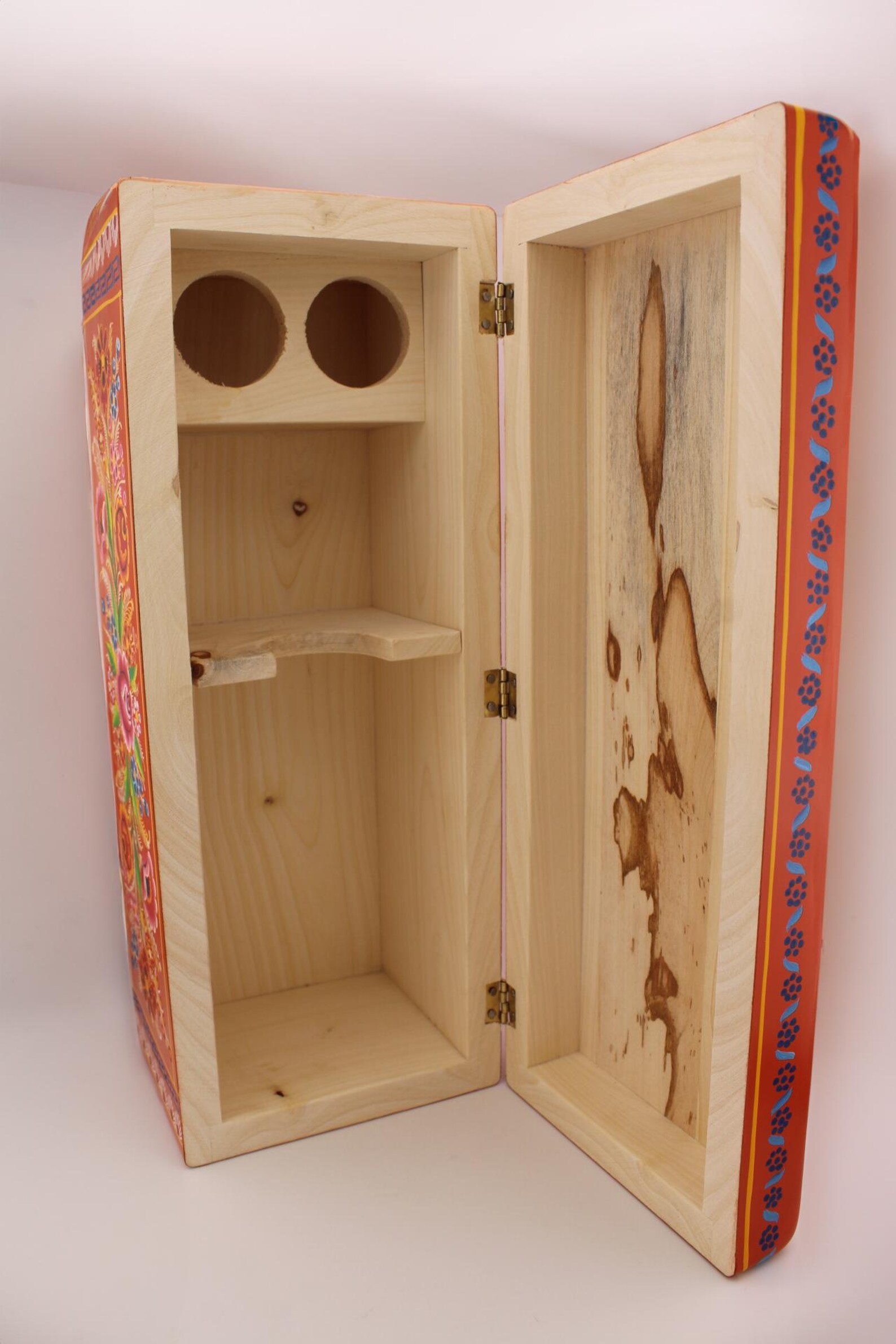 Traditional Olinala Orange Flowery Jewelry Boxes, Handcarved From ...