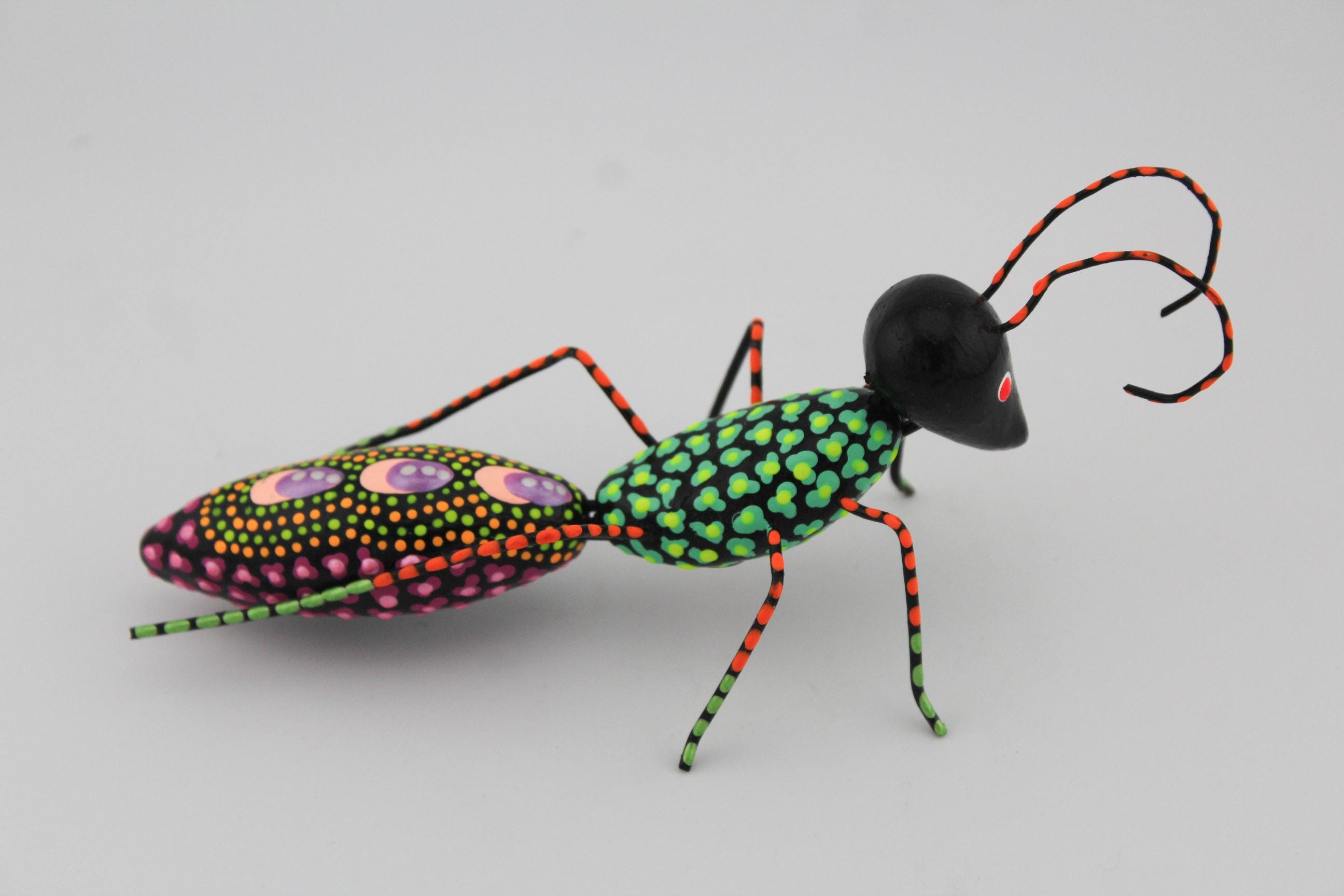 Handcrafted Rainbow Insects for Decoration, Clay Bodies, Handpainted ...