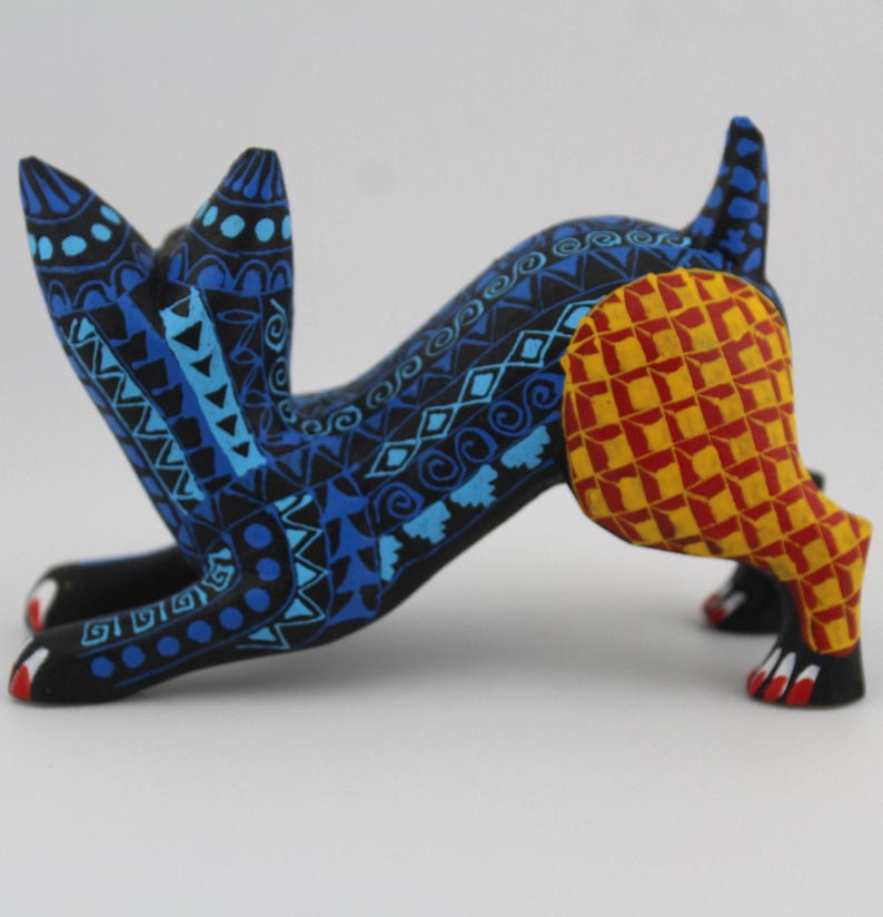 Adorable Kitty Wooden Alebrije, Figure Handcarved, Handpainted by ...
