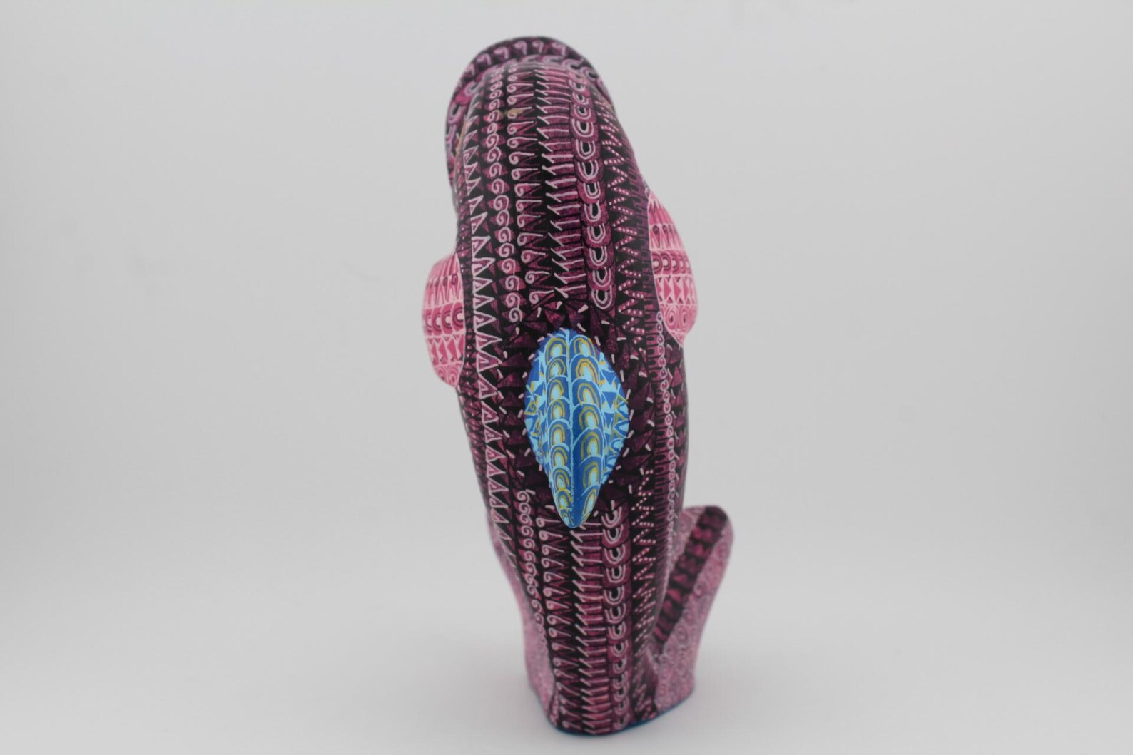 Dancing Pink Dolphin Alebrije Wooden Figure, Traditional Mexican Art ...