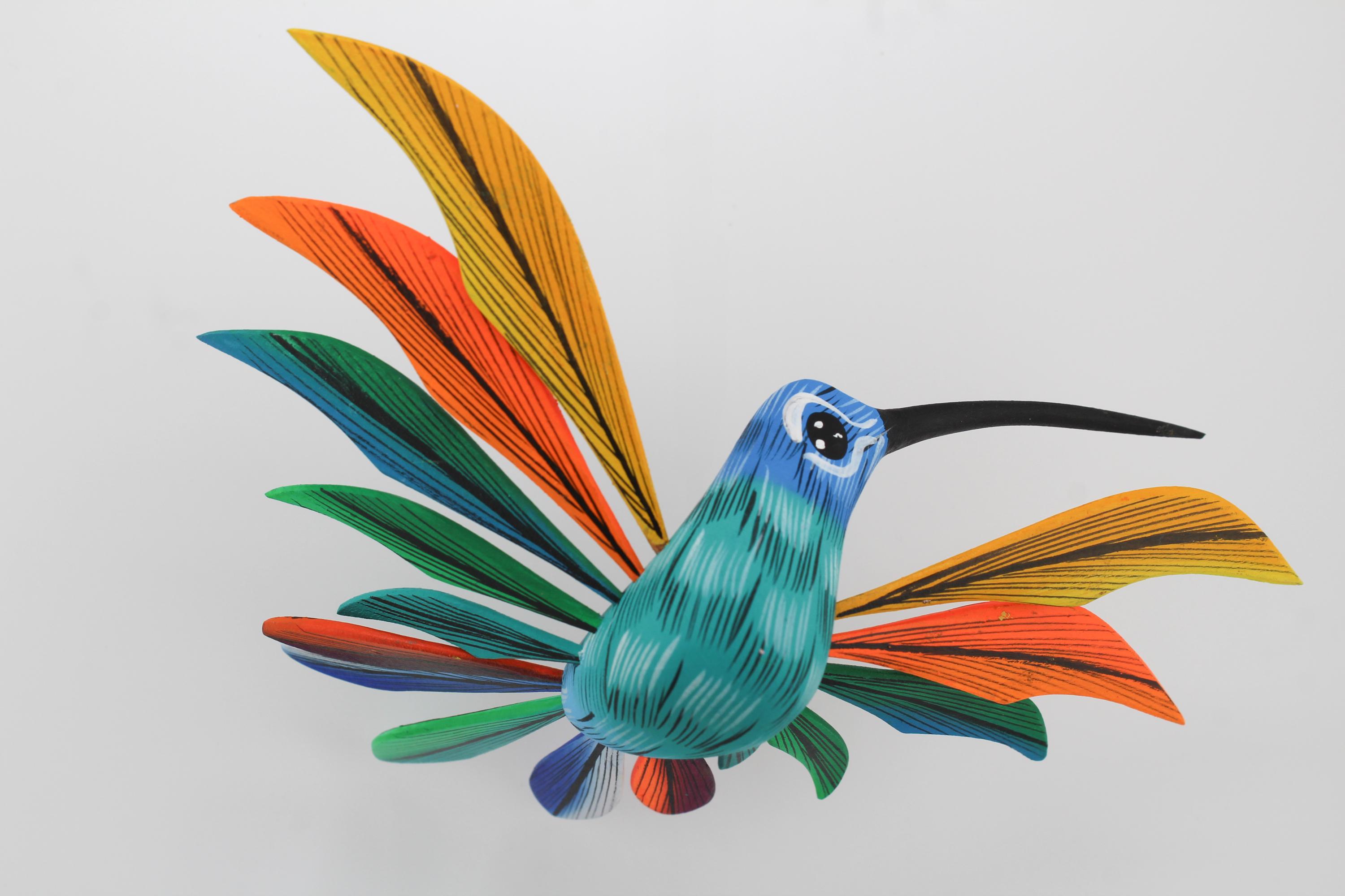 Handmade Colorful Hummingbird Alebrije, Traditional Oaxaca Mexico ...