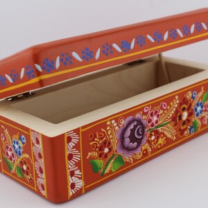 Traditional Olinala Orange Flowery Jewelry Boxes, Handcarved From ...