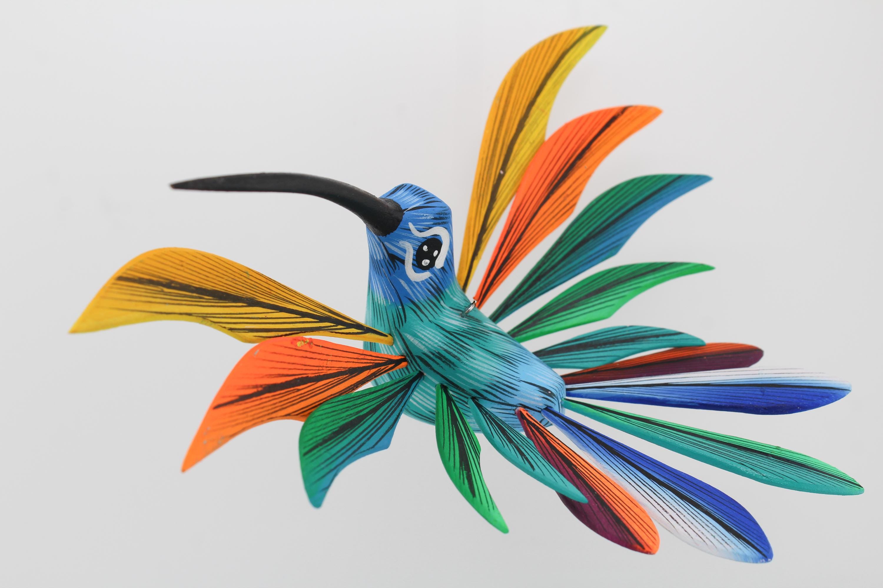 Handmade Colorful Hummingbird Alebrije, Traditional Oaxaca Mexico ...