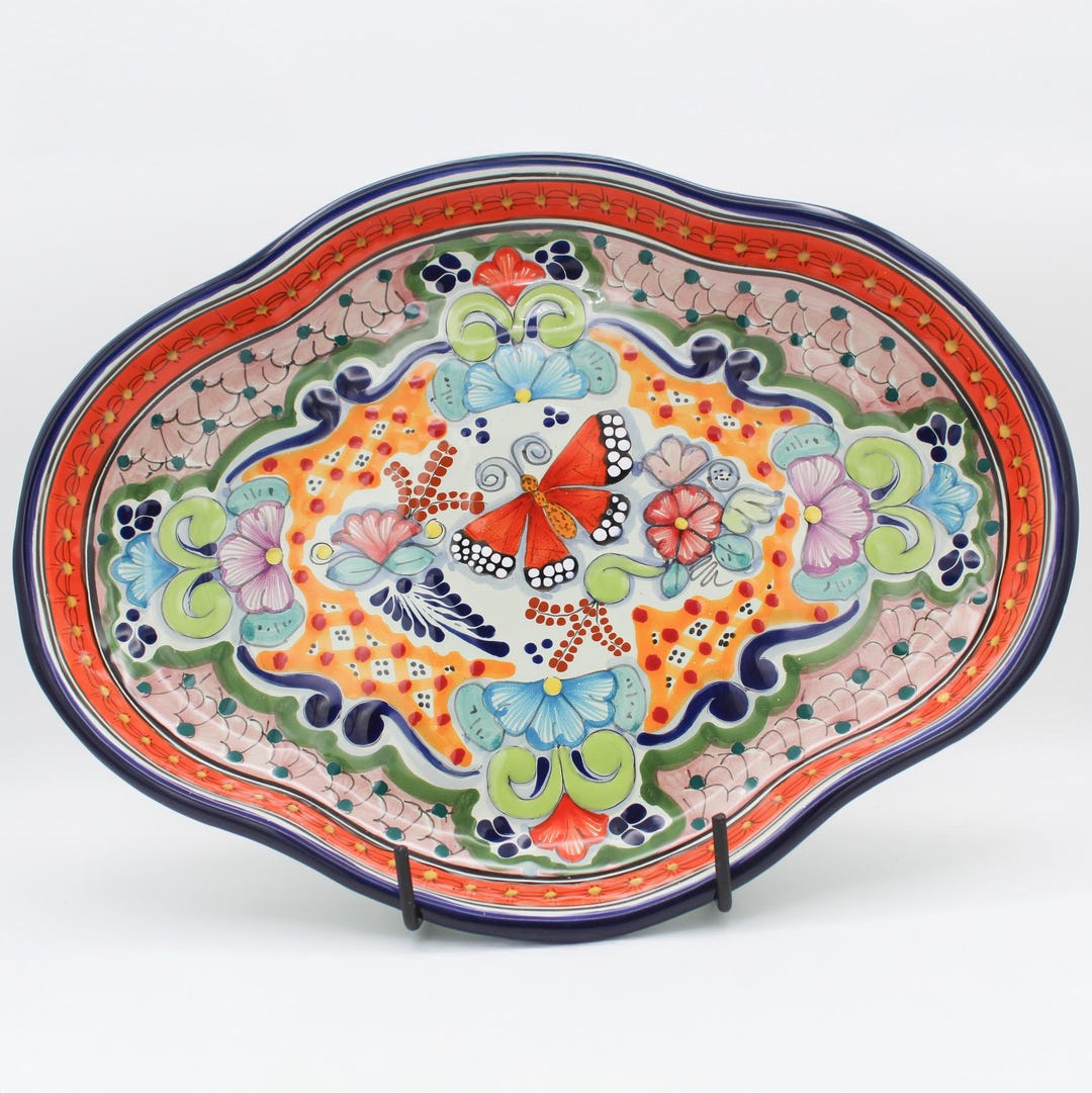 Handmade Mexican Mother Nature Talavera Platter, Handmade Ceramic ...