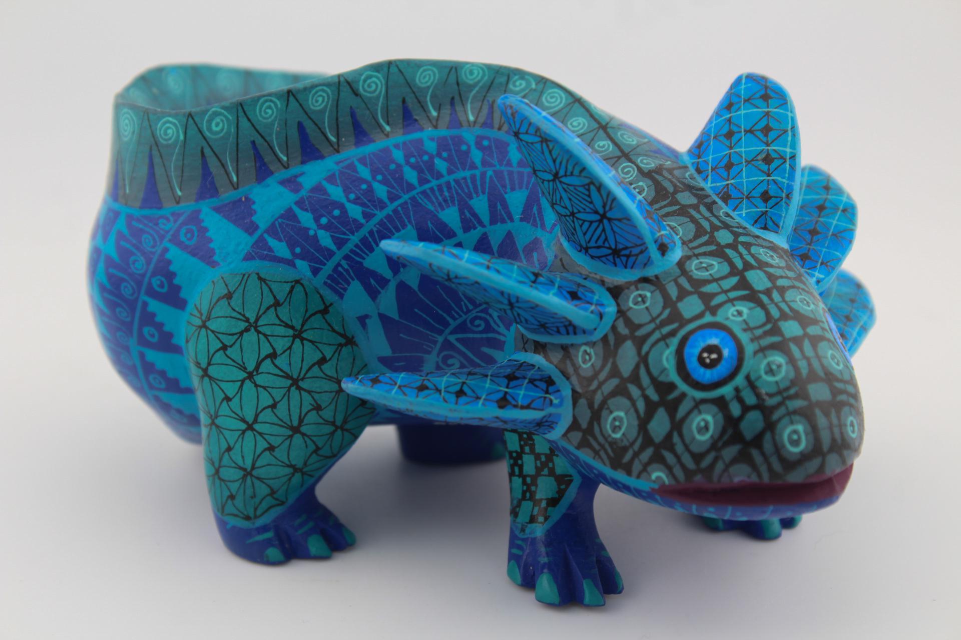 Young Axolotl Alebrije, Wooden Carving Figures, Traditional Mexican ...