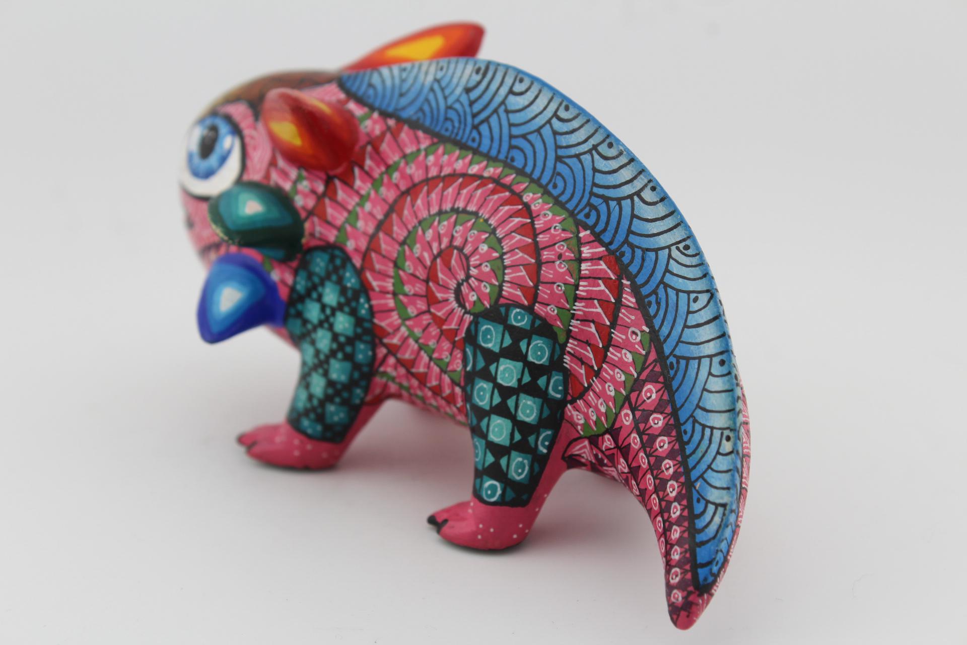 Young Axolotl Alebrije, Wooden Carving Figures, Traditional Mexican ...
