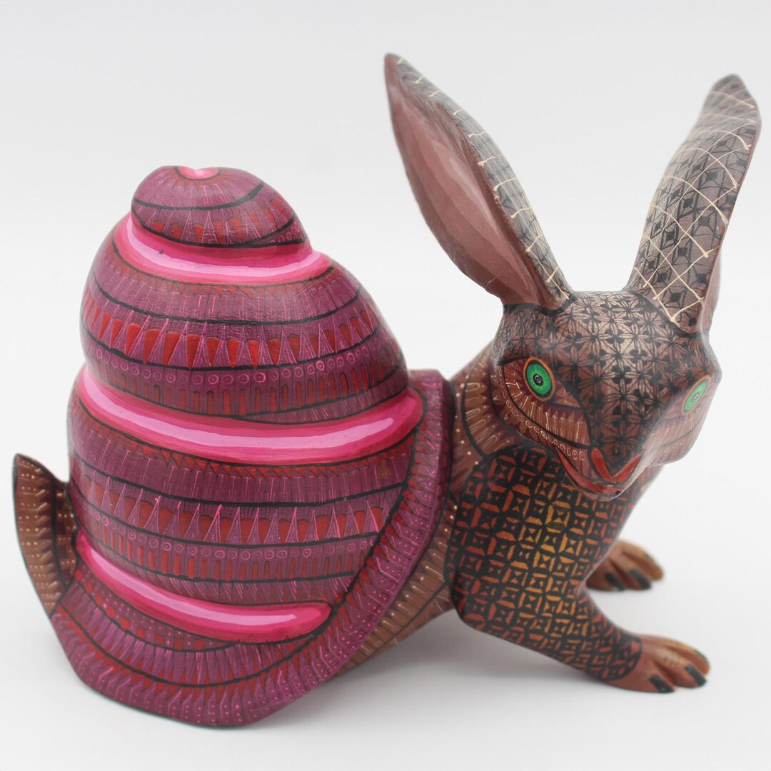 Snail Rabbit Wooden Alebrije, Figure Handcarved, Handpainted by Master ...