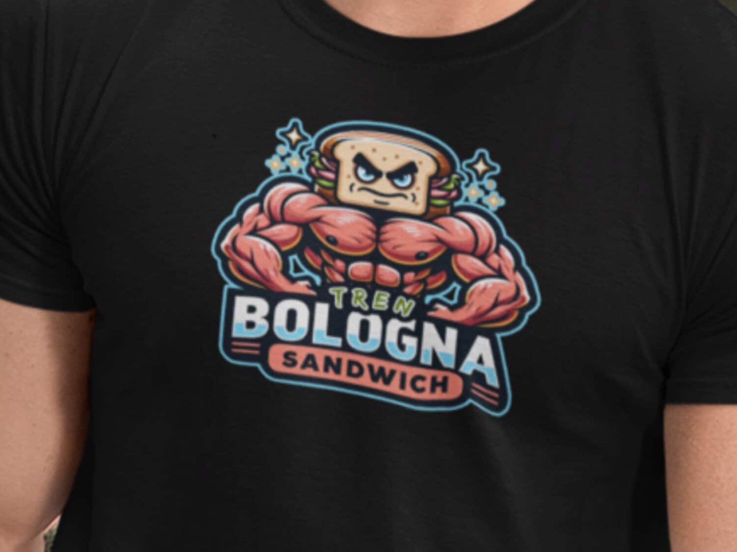 TREN Bologna Sandwich Soft Cotton Tee Novelty Gift Gym Junkie Fitness ...