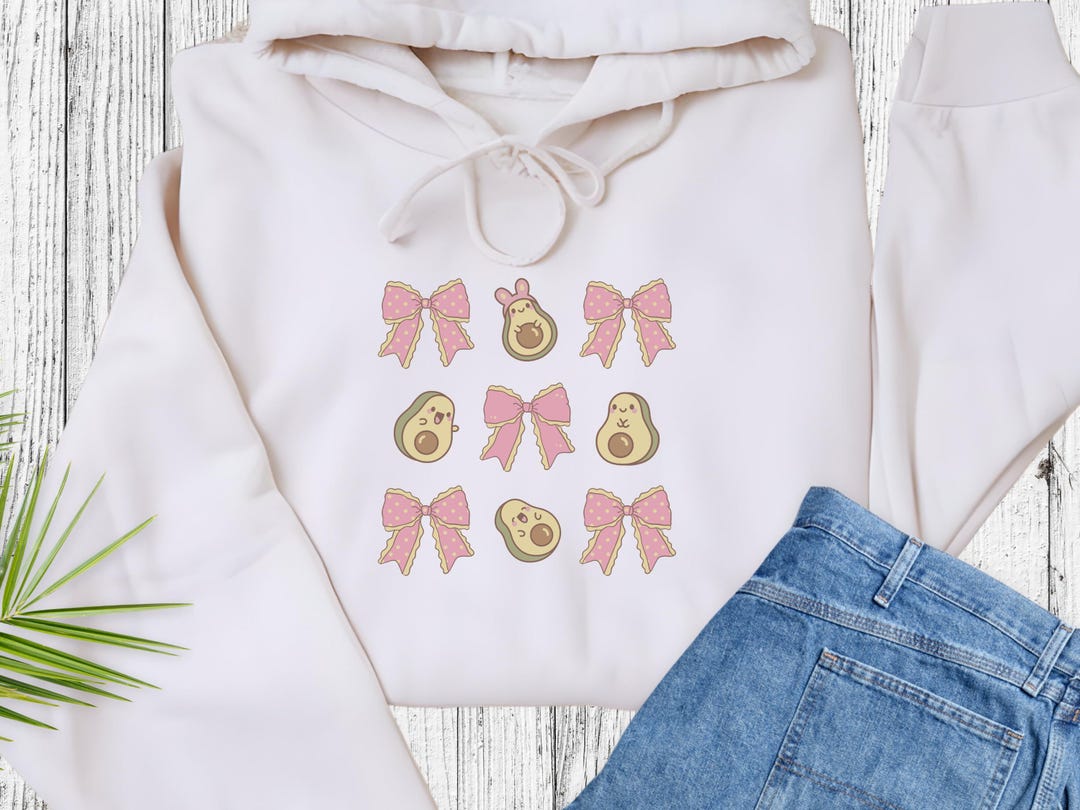 Cute Avocado Coquette PNG, Preppy Clothes, Sublimation Design Download ...