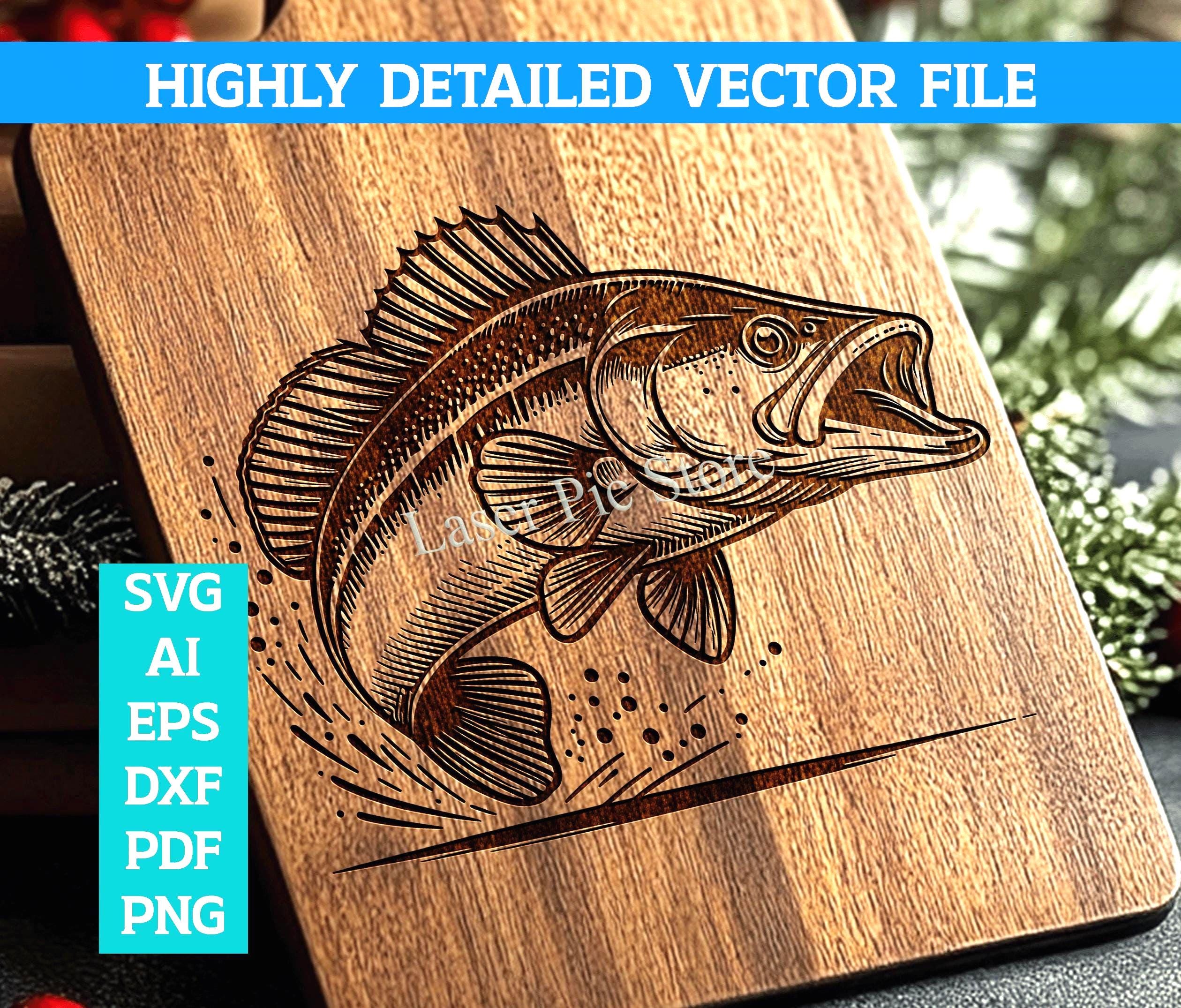 Jumping Barramundi Vector File - SVG PNG DXF - Barramundi Svg ...