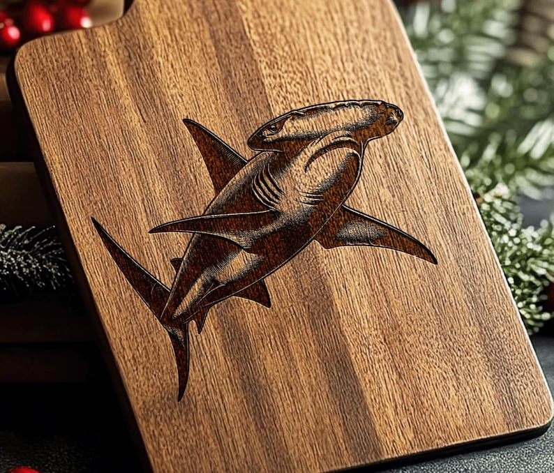 Hammerhead Shark Vector | Digital Engraving File for Laser Engraving ...