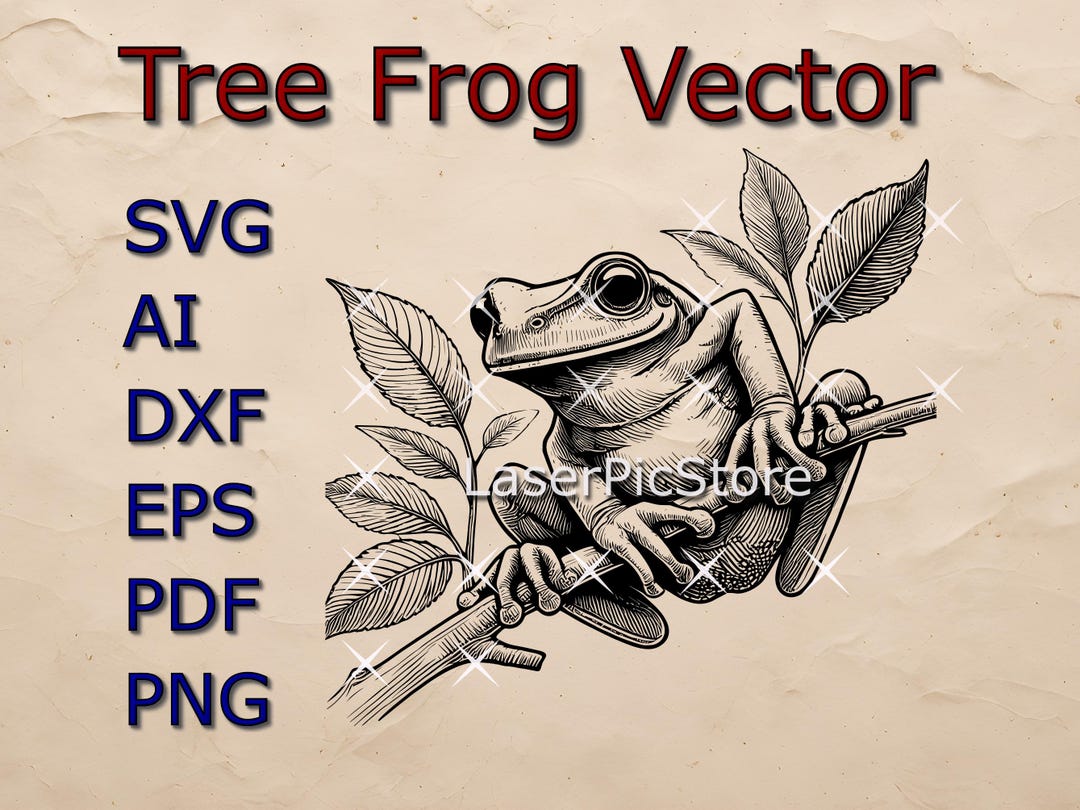 Tree Frog Vector File - SVG AI DXF and More - Australian Animal Svg ...