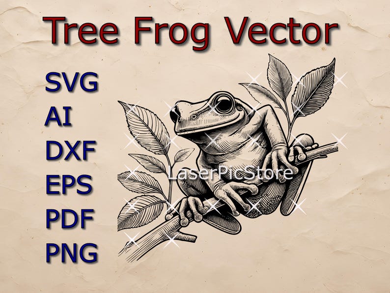 Tree Frog Vector File - SVG AI DXF and More - Australian Animal Svg ...