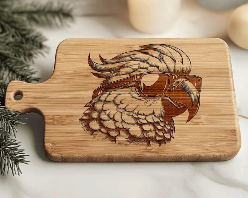 Detailed Vector of a Cockatoo With Sunglasses - SVG AI DXF and More ...