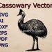 Cassowary Vector File - SVG AI DXF and More - Australian Animal Svg ...