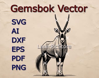 Sable Antelope Vector File - SVG AI DXF - African Animal Svg - Sable ...