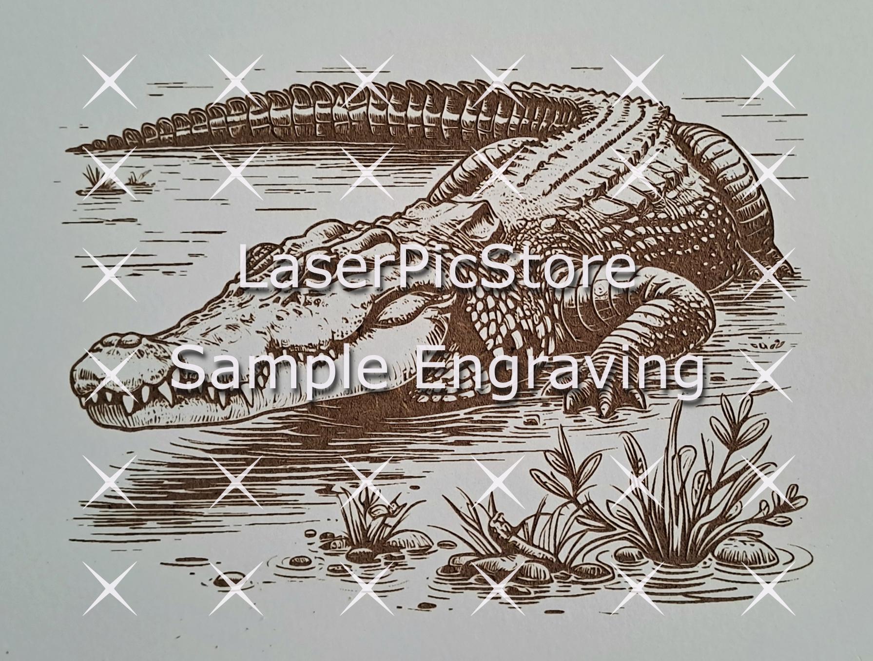 Crocodile Vector File - SVG AI DXF - Australian Animal Svg - Saltwater ...