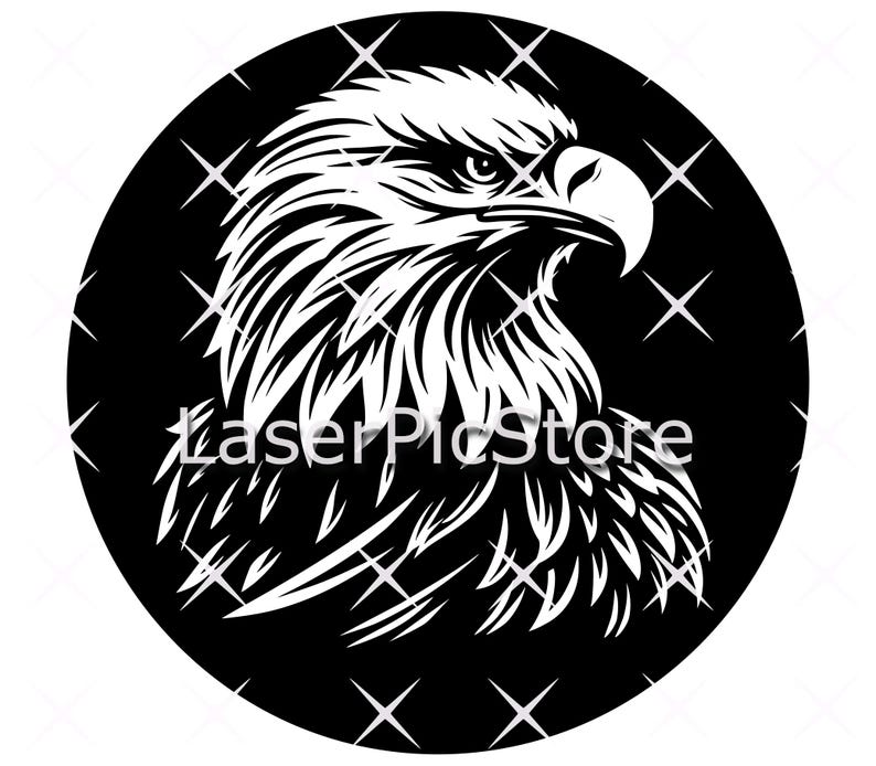 6 Bald Eagle Vector Files - SVG AI DXF Eps - Basic Lines Svg Files ...